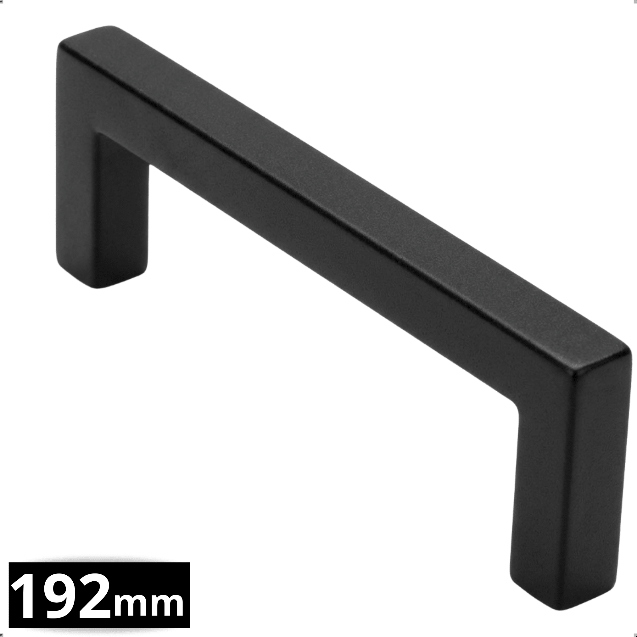 Black Handle 192 mm Stainless Steel - Furniture Handle | Cabinet ...